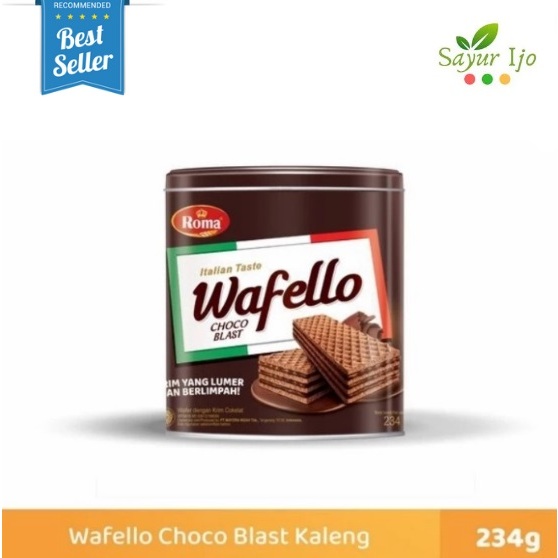 Jual ROMA WAFELLO Biscuit Choco Blast 234 Gram / Kaleng Biskuit Wafer ...