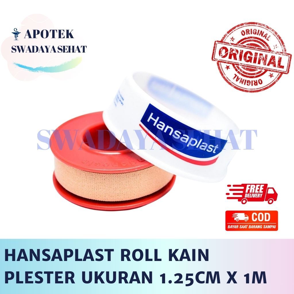 Jual HANSAPLAST ROLL KAIN Ukuran 1,25 CM X 1 M Perban Plester 1.25cm 1m ...