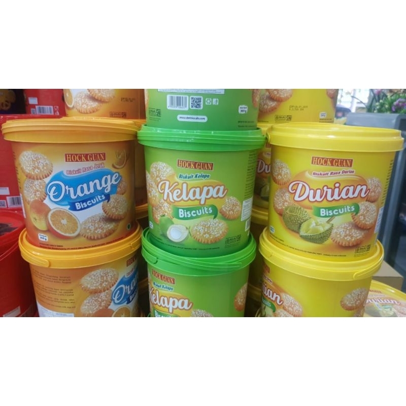 Jual *BISCUIT LEBARAN* Biscuits timba Hock Guan DURIAN,KELAPA,ORANGE ...