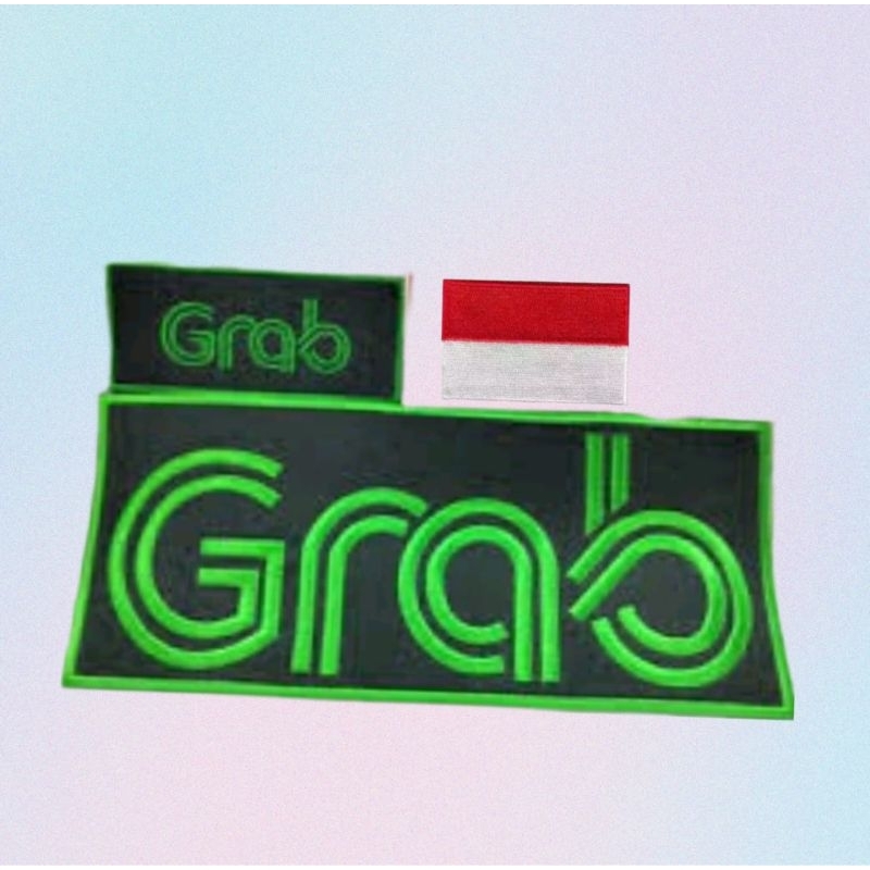 Jual Emblem Grab Paket Lengkap Dasar Hitam Bordir komputer Logo Grab ...