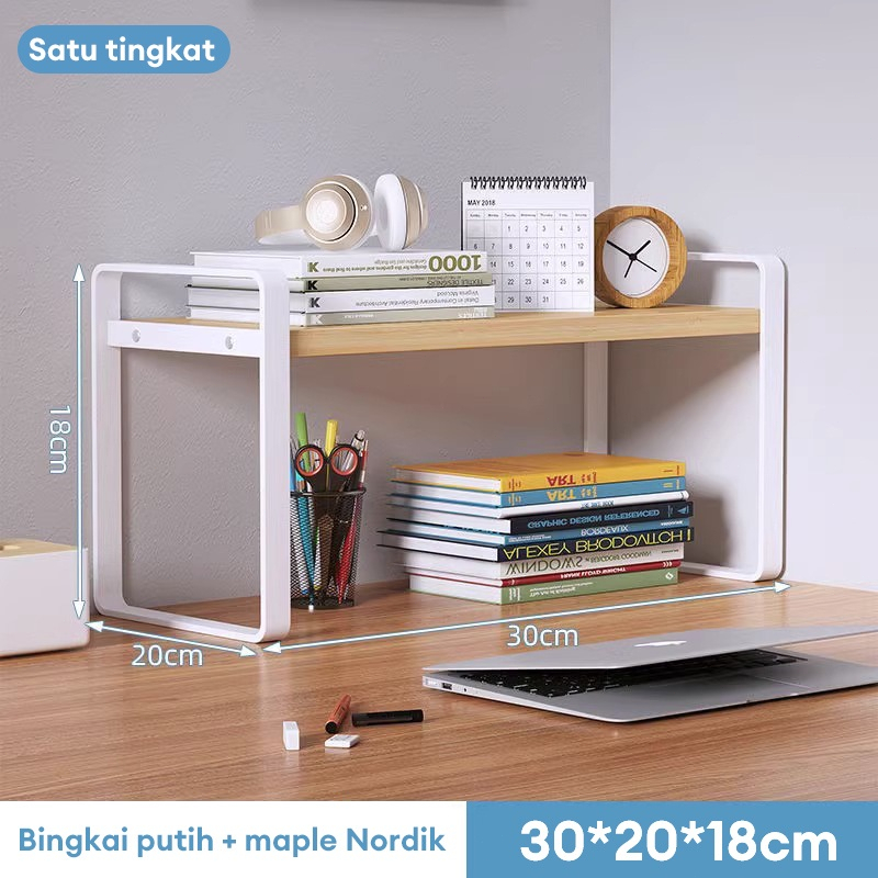 Jual Rak Buku Rak Buku Desktop Rak Meja Stationery Desktop Storage Rak ...