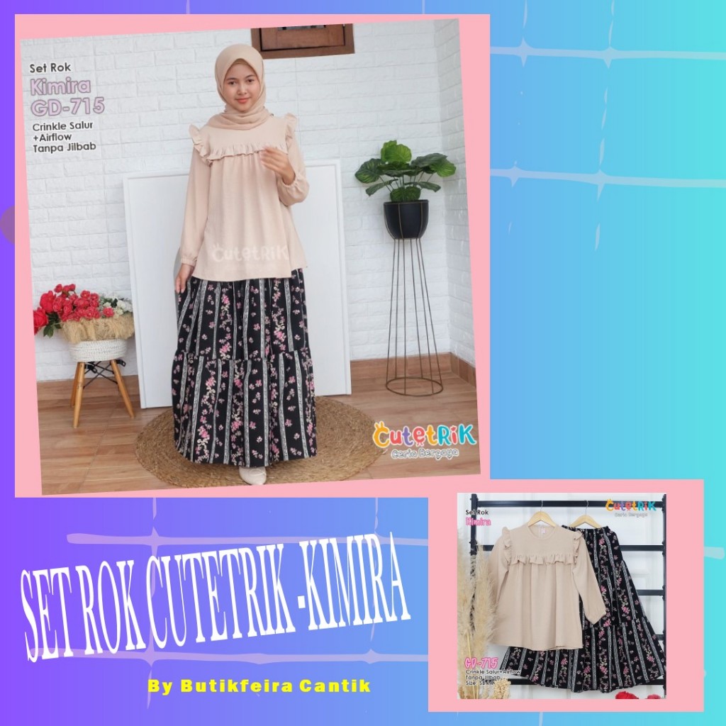 Jual Baju lebaran anak cutetrik model setelan rok panjang usia 8 tahun ...