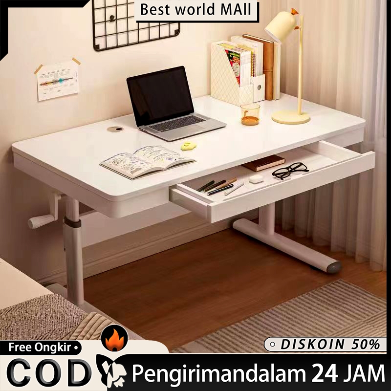 Jual BEST Meja Belajar Adjustable Portable Dengan Laci 120CM Stand Meja ...