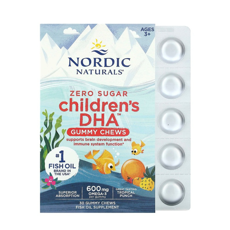 Jual Nordic Naturals Children’s DHA Gummy Chews Ages 3+ Tropical Punch ...