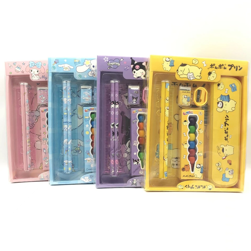 Jual Kotak pensil sanrio set crayon 7in1 kuromi set crayon ATK tempat ...