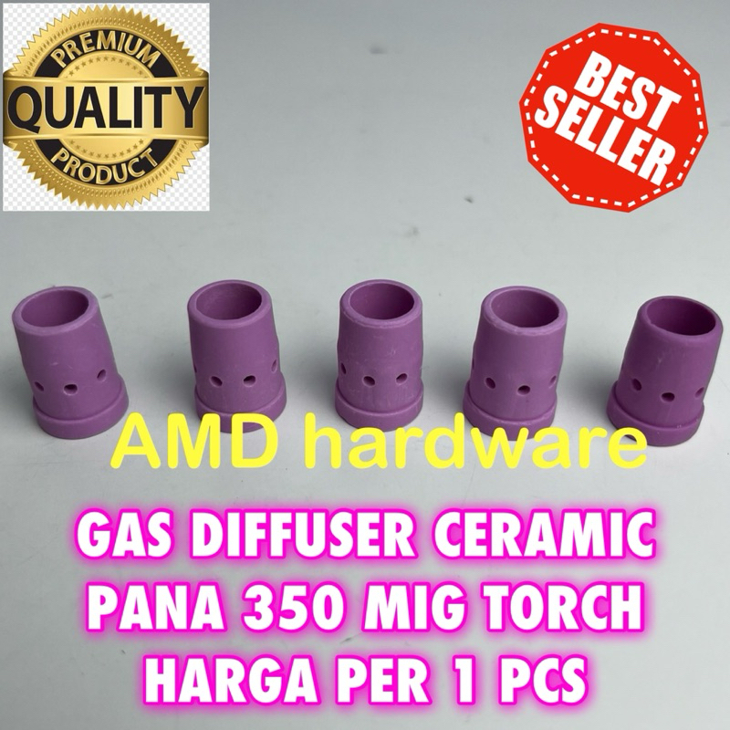 Jual GAS DIFFUSER P350 CERAMIC PANA 350 A Keramik Pink Nozzle Torch Mig ...