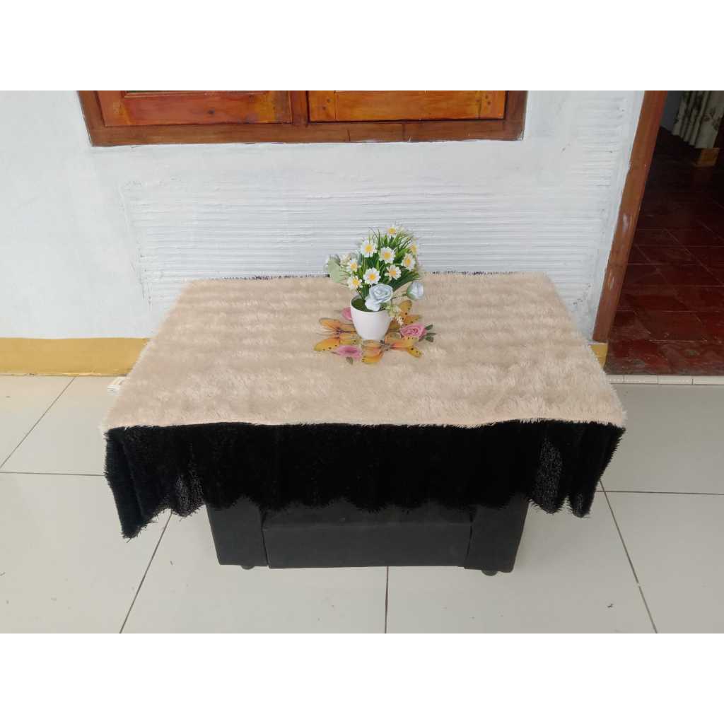 Jual Taplak meja Ruang tamu / Taplak meja rumbai kombinasi ruang tamu ...