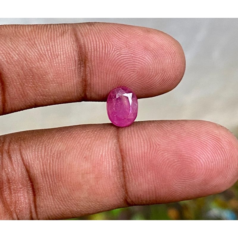 Jual Natural Ruby Corundum Batu Rubi Mozambique Africa Dim Tipis 9x7x2 | Shopee Indonesia