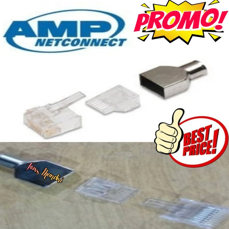 Jual AMP konektor RJ45 CAT6 Commscope Connector RJ 45 Cat 6 Eceran 1 ...