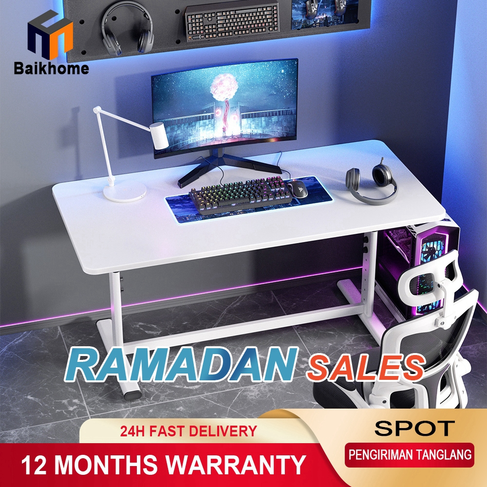 Jual Baikhome Meja Laptop Adjustable Height Standing Desk Roda Portable ...