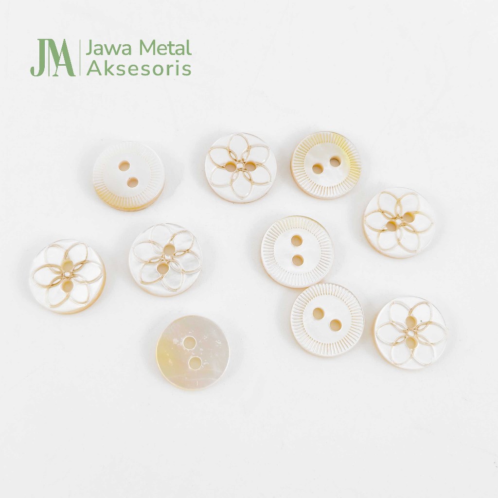 Jual Jawa Natural Shell Button Kancing Material Kerang Unik Kecil ...
