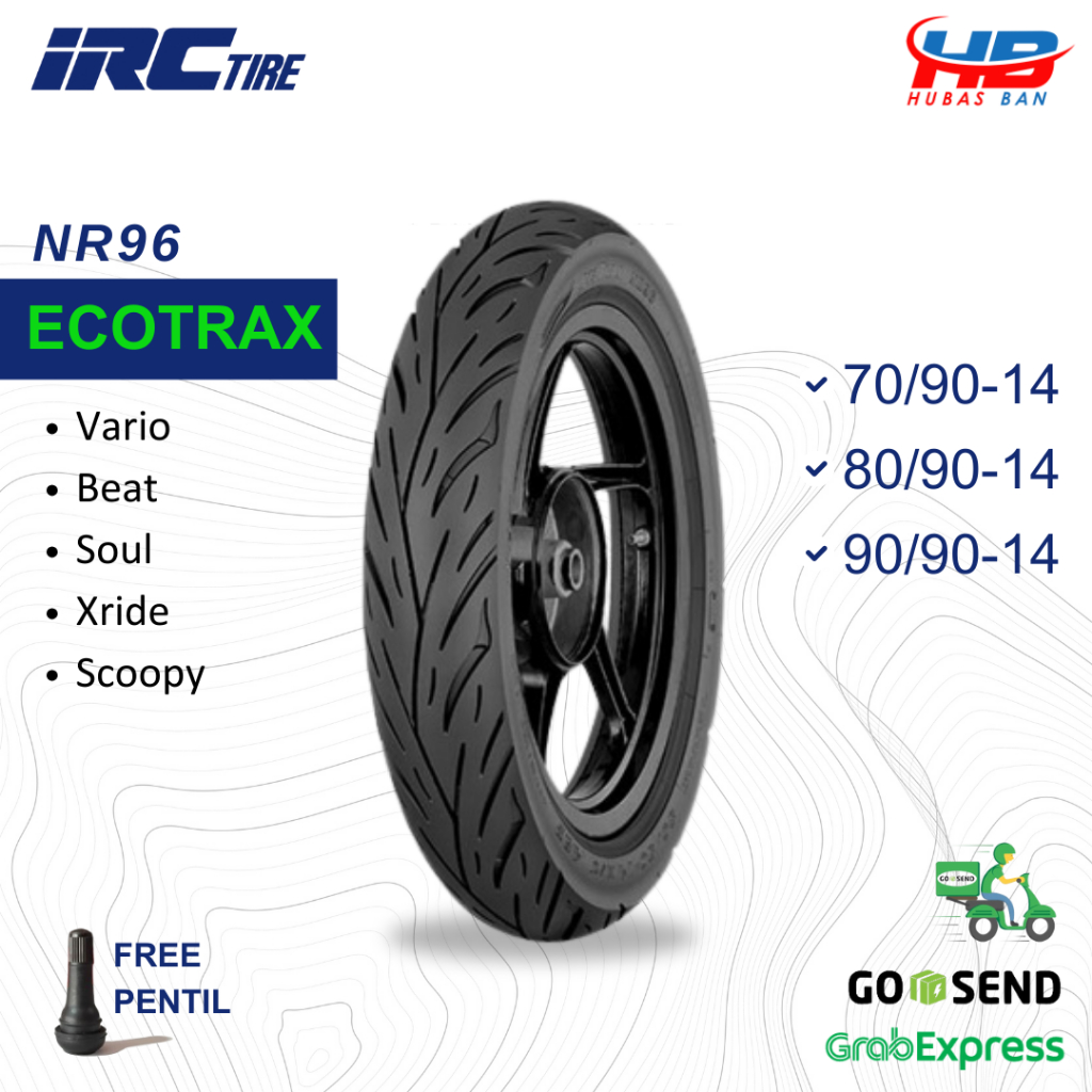 Jual Ban Motor Matic IRC Ecotrax Ring 14 NR96 Ban Tubles Vario Beat ...