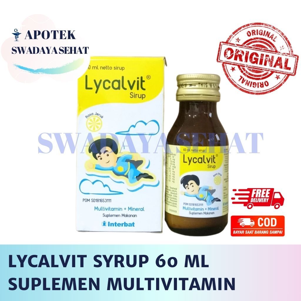 Jual LYCALVIT SYRUP 60 ML - Suplemen Multivitamin Anak Sirup Ibu Hamil ...