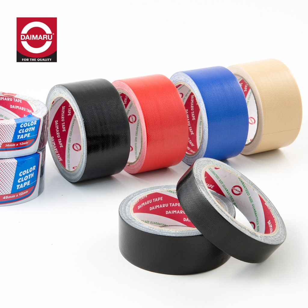 Jual Daimaru Cloth Tape Lakban Kain Warna Merah 48 mm x 12 meter ...