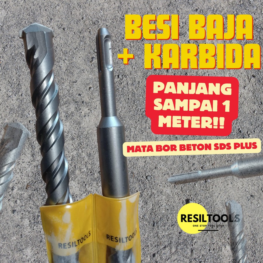 Jual Mata Bor Beton 32 mm x 1000 mm Batu SDS Plus Drill Bit Concrete Dinding Hebel 100 cm 1 ...