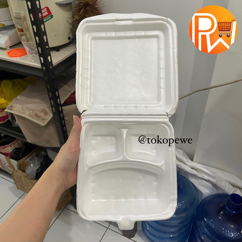 Jual Sterofoam sekat 3 / Styrofoam / Gabus Makanan / Dus Foam / Kotak ...
