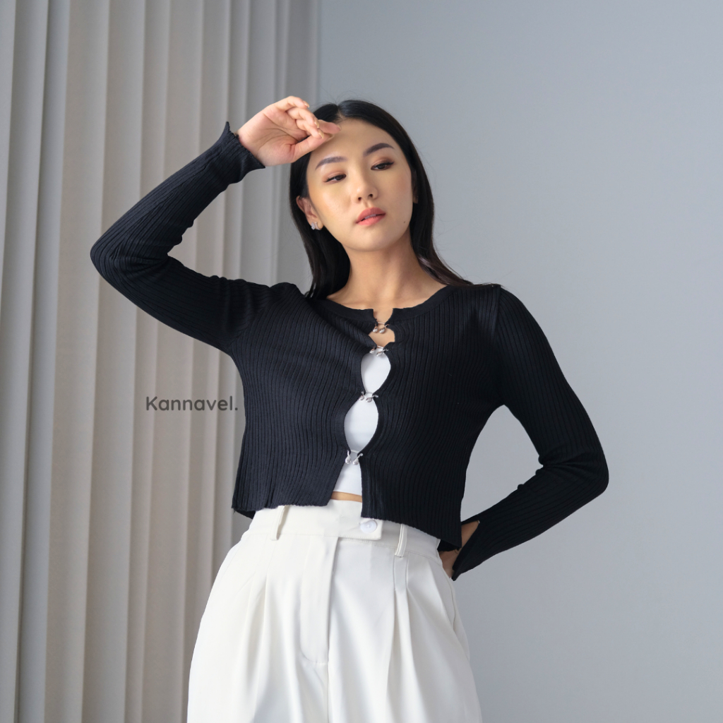 Jual Kannavel - Chloe Knit Top Atasan Wanita Korean Look | Shopee Indonesia