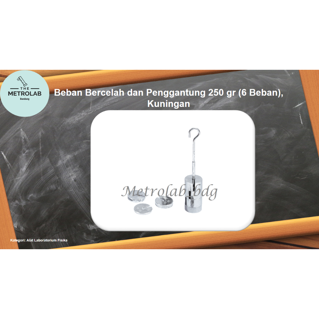 Jual Beban Bercelah dan Penggantung 250 g | 6 Beban | Bahan Kuningan ...