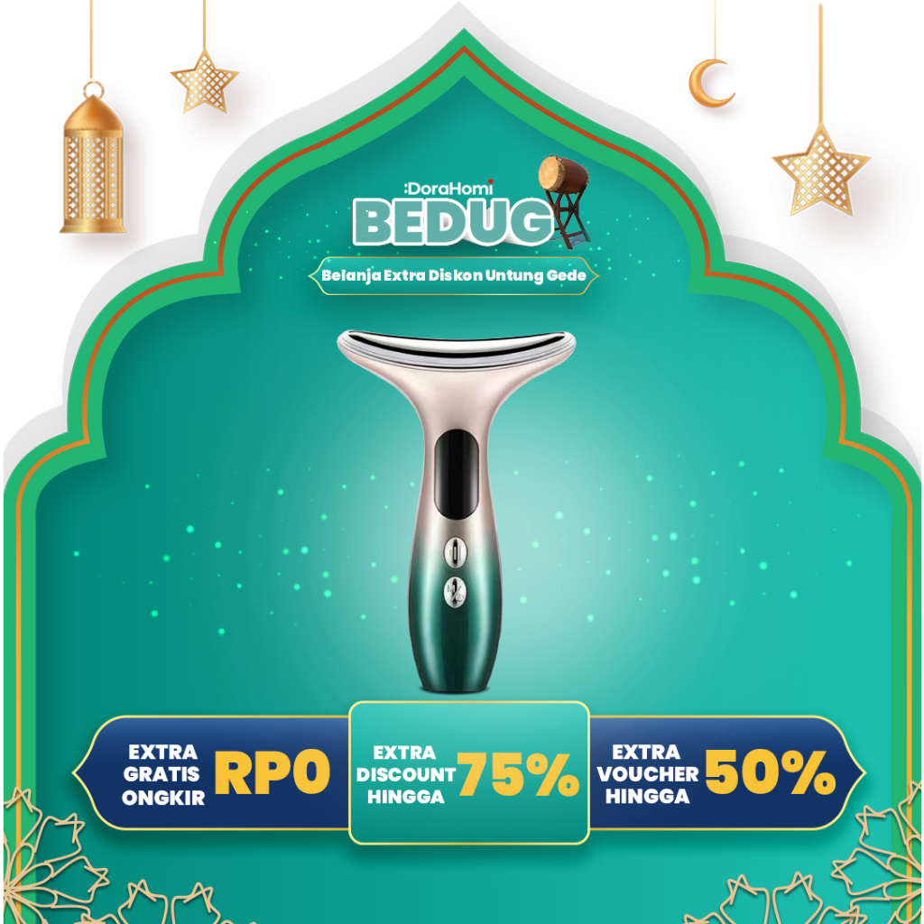 Jual DoraHomi Alat Pijat Leher Pengencang Kulit wajah Setrika getar ...