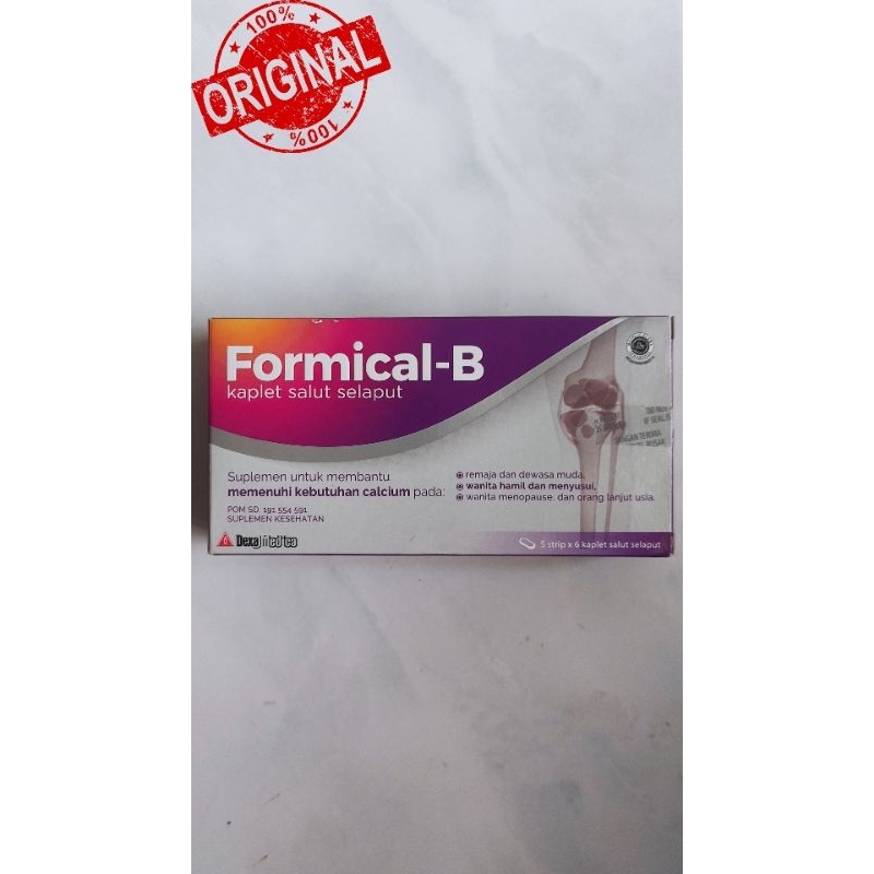 Jual Formical-B Suplemen Kalsium (30 kaplet salut selaput) | Shopee Indonesia