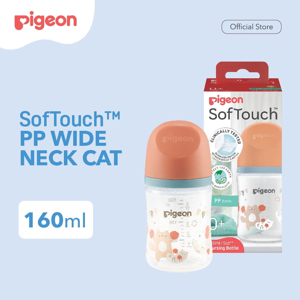 Jual PIGEON Botol BPP Wide Neck 160ml Kucing w/ SofTouch Nipple | Shopee Indonesia