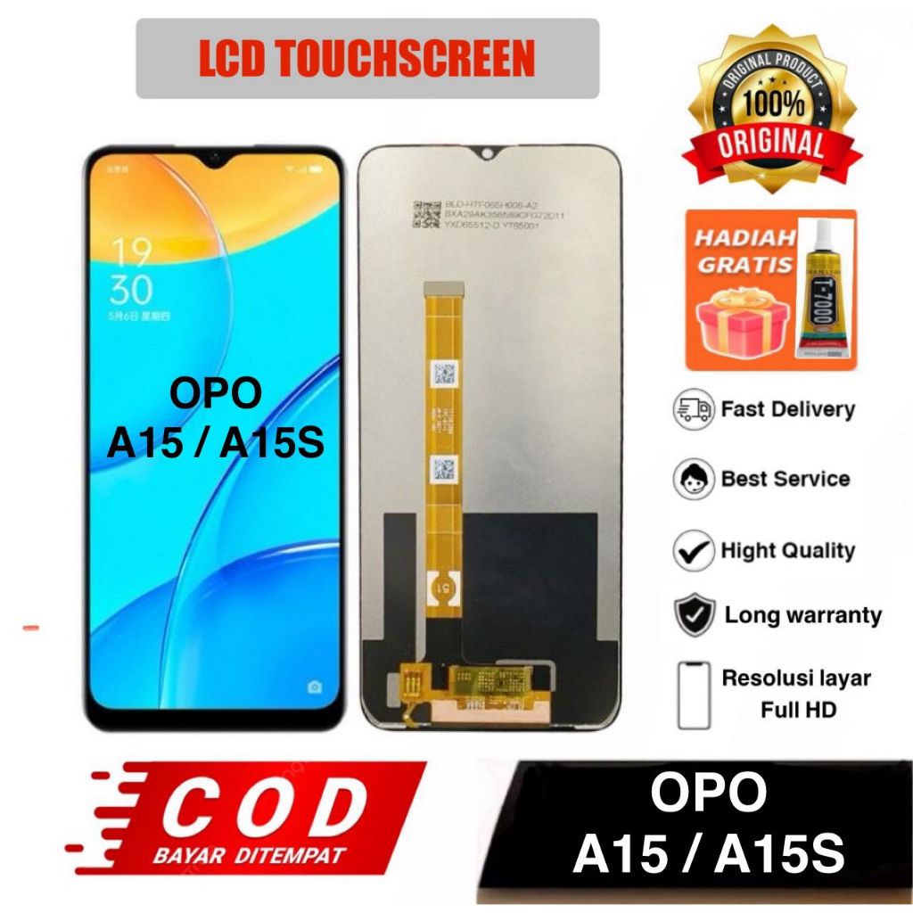 Jual LCD TOUCHSCREEN OPPO A15/A15S FULLSET 0RIGINAL + LEM | Shopee ...