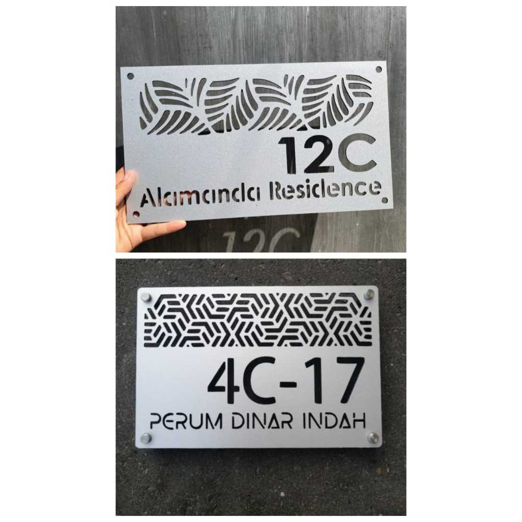Jual Plat Nomor Rumah | Papan ALAMAT rumah | Nomor Rumah Cutting CNC ...