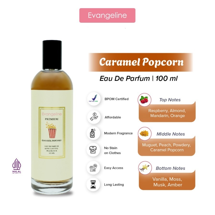 Jual EVANGELINE PREMIUM COLLECTION 100ML EAU DE PARFUM CARAMEL POPCORN ...