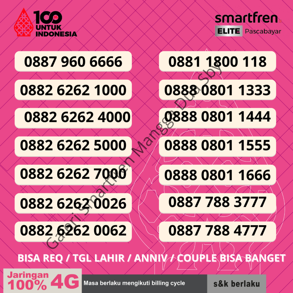 Jual SMARTFREN ESIM & KARTU SMARTFREN BISA REQ NOMOR | NOMOR CANTIK ...