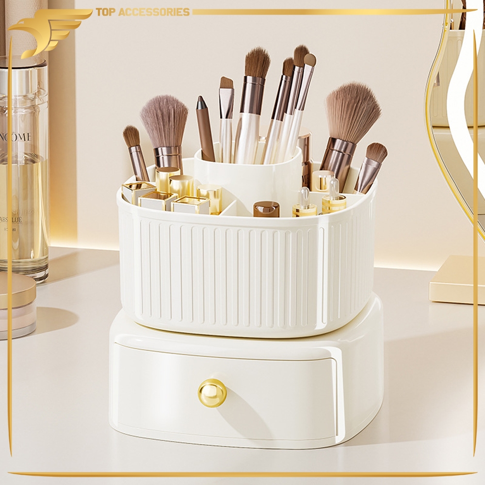 Jual Rak Kosmetik Putar 360 Derajat Rak Putar Rak Makeup Rak Brush Rak ...