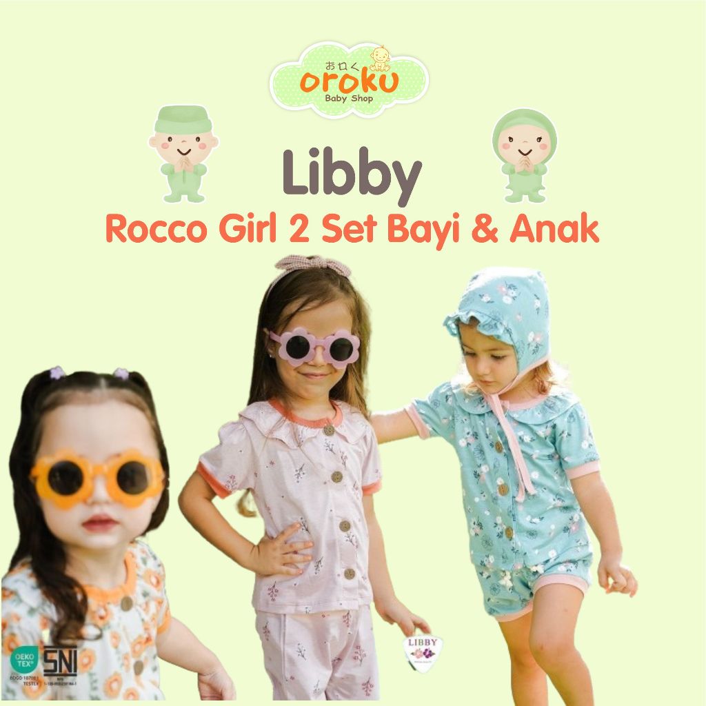 Jual LIBBY ROCCO GIRL 2 SETELAN BAYI DAN ANAK PEREMPAN / SETELAN LIBBY | Shopee Indonesia