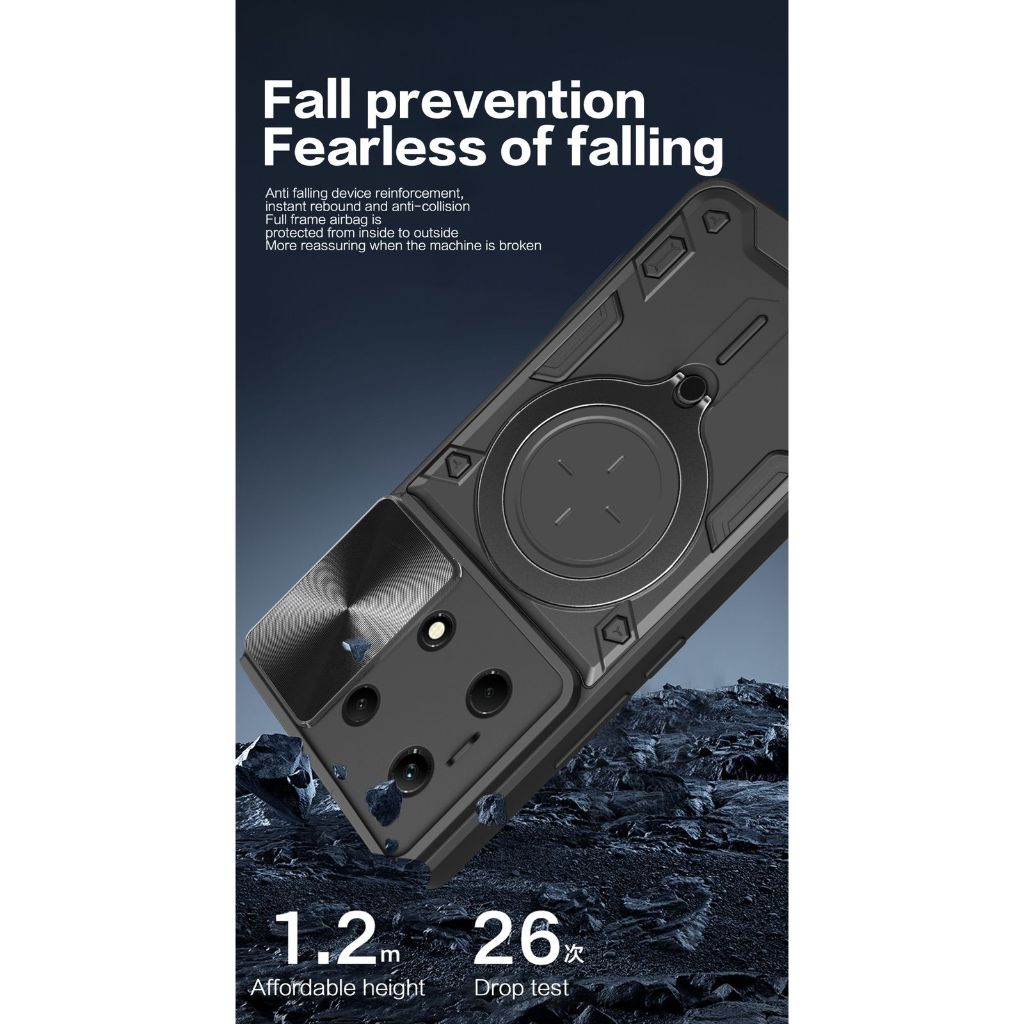 Jual POCO M6 PRO / POCO X6 PRO 5G / POCO X6 5G CASING CASE RING SLIDING ...