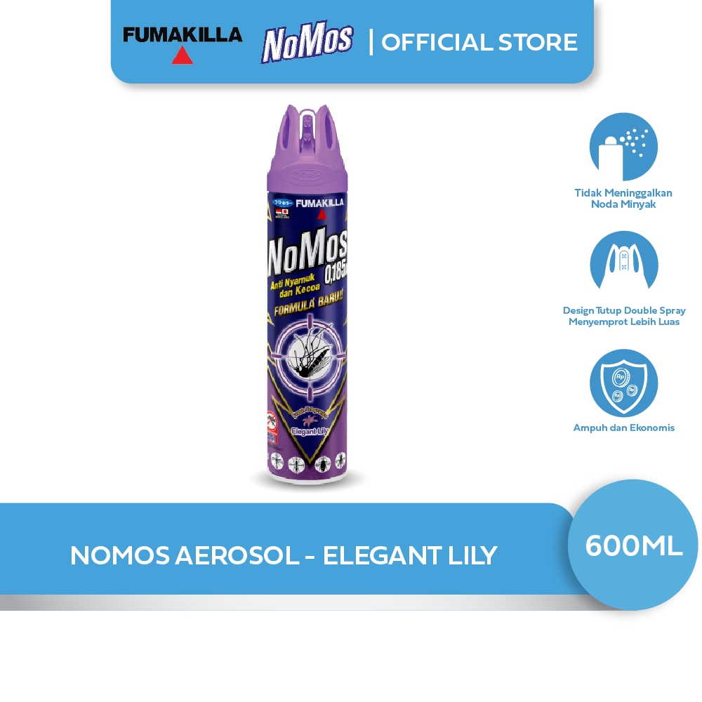 Jual NoMos Obat Nyamuk Aerosol Elegant Lily 600ml | Shopee Indonesia