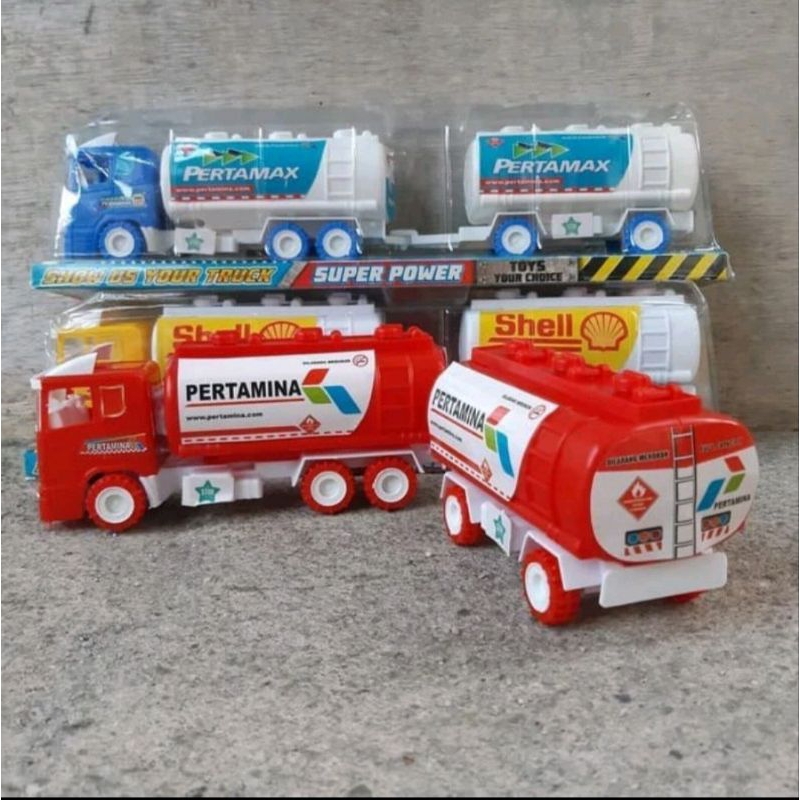 Jual MAINAN MOBIL TRUK PERTAMINA KONTAINER GANDENG ST2091 | Shopee ...