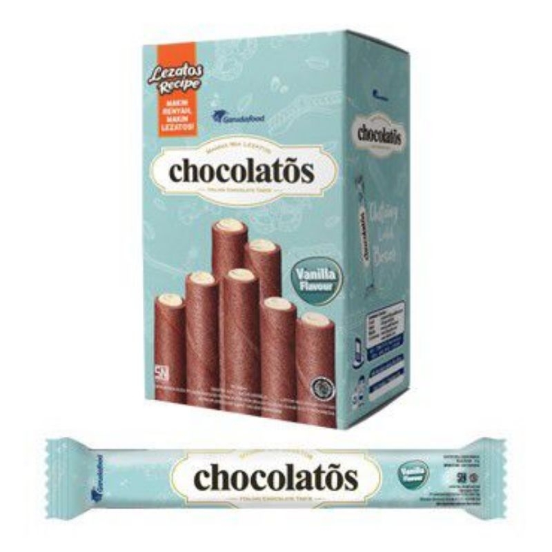 Jual CHOCOLATOS WAFER ROLL 16gr - 24pcs | Shopee Indonesia
