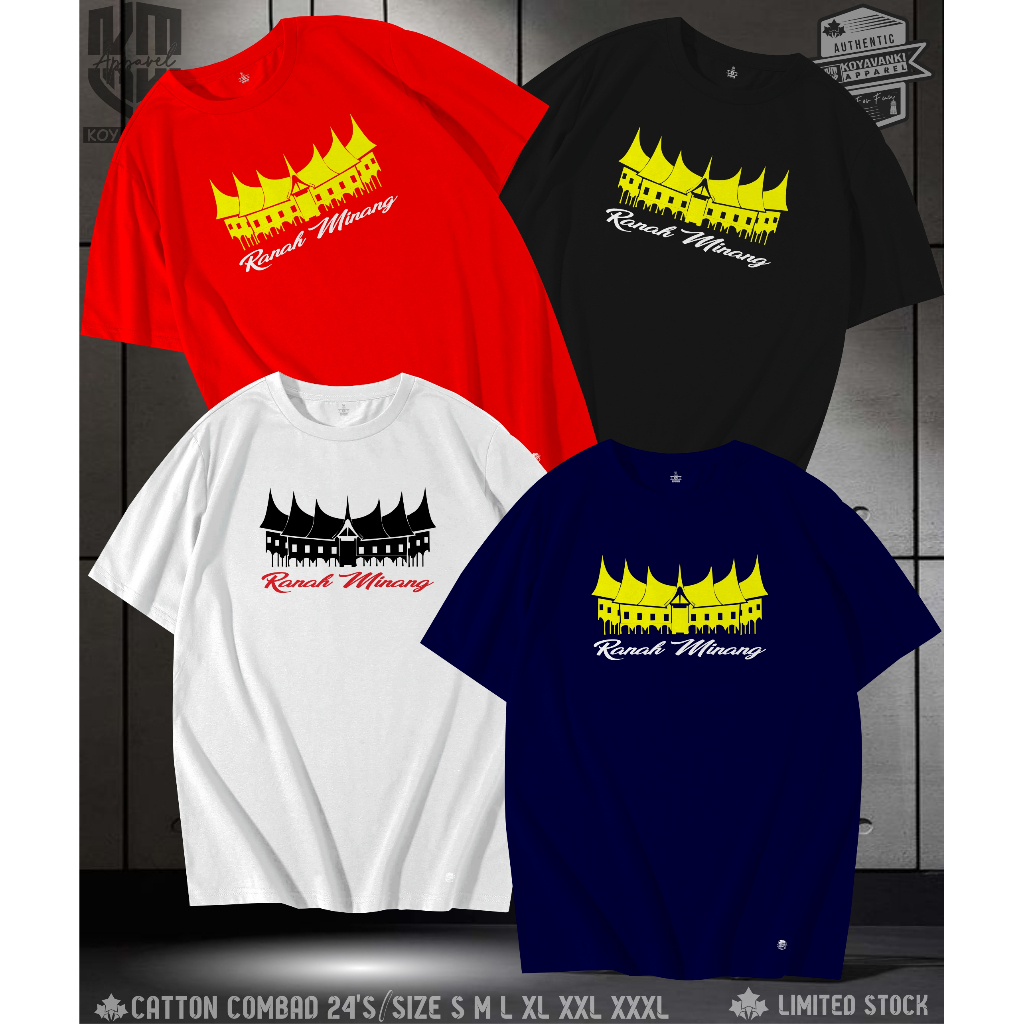 Jual KAOS PRIA DEWASA DISTRO RUMAH ADAT RANAH MINANG RUMAH GADANG ...