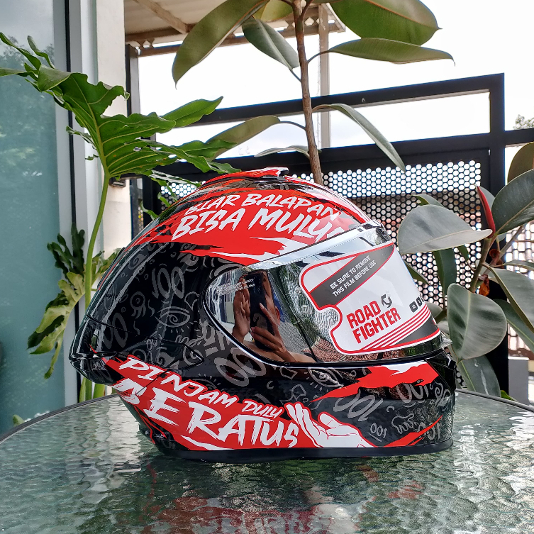 Jual HELM NHK MARK 1 PINJAM DULU SERATUS PAKET VISOR SILVER | Shopee ...