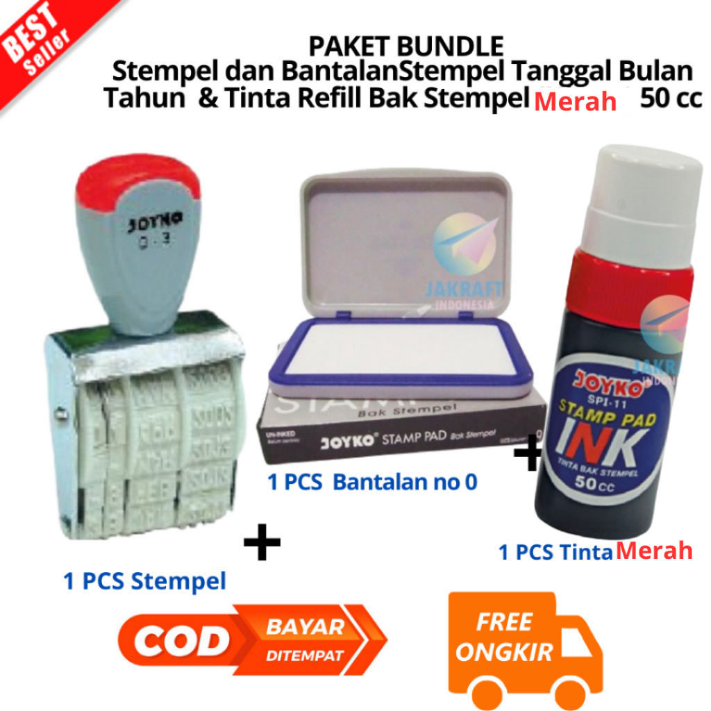 Jual [JIB] BAYAR DI TEMPAT PAKET Stempel DAN BANTALAN CETAK Tanggal ...