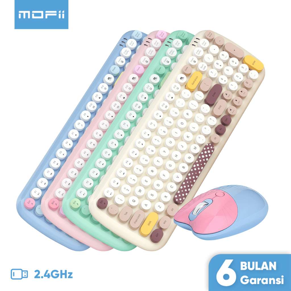 Jual MOFii Keyboard Wireless Dan Mouse Wireless Set 2.4G Candy Plus ...