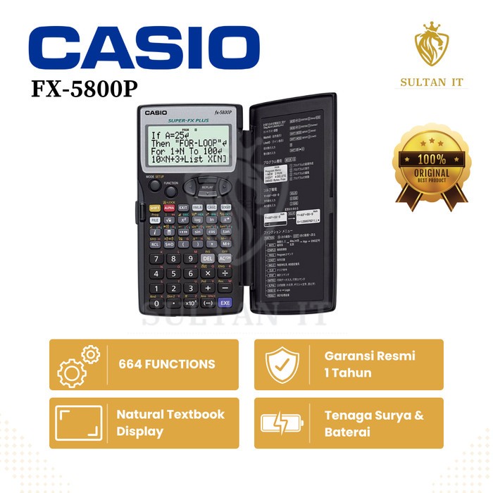 Jual Kalkulator CASIO FX-5800P Original - Scientific Calculator/Ilmiah ...