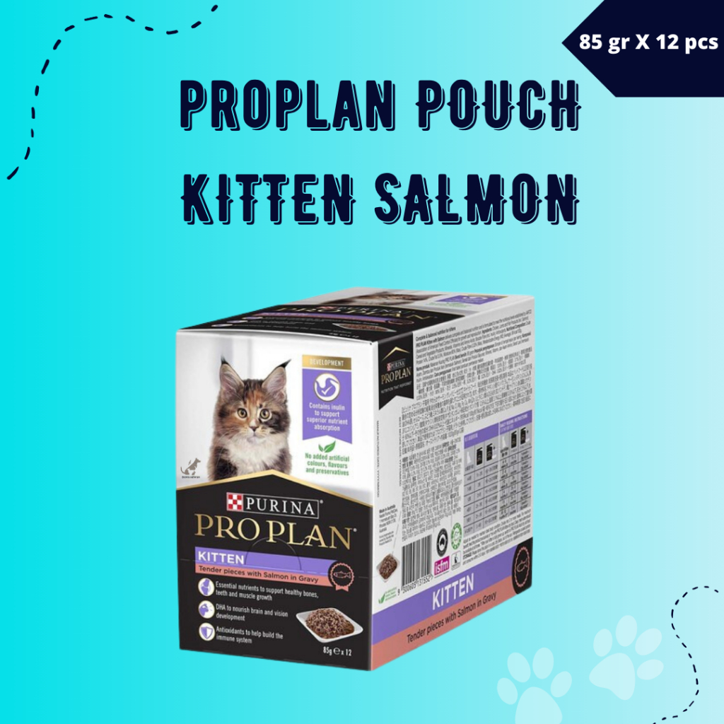 Jual PRO PLAN Proplan KITTEN Salmon/CHICKEN Pouch 85gr 85g 85 G 85 GR 1 ...