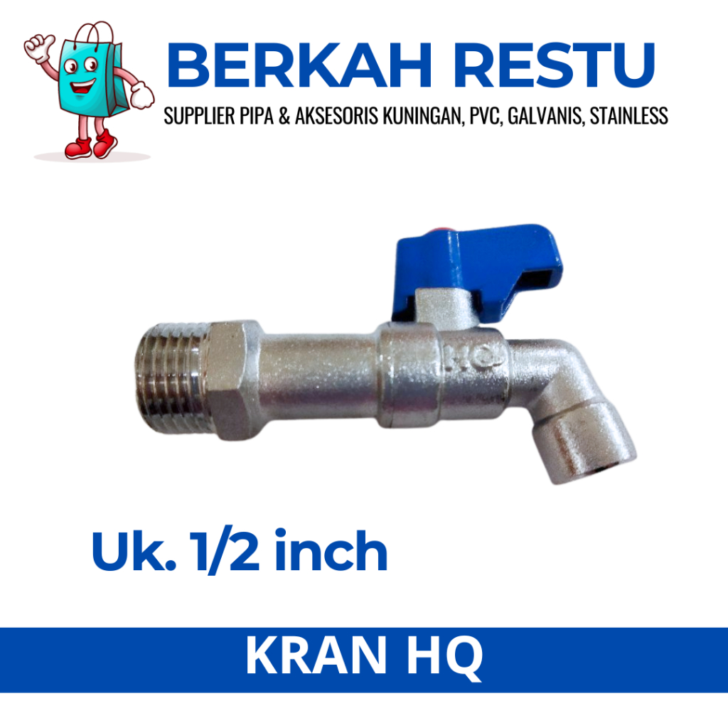 Jual Kran Tembok Merk HQ Ukuran 1/2" Inch | Shopee Indonesia