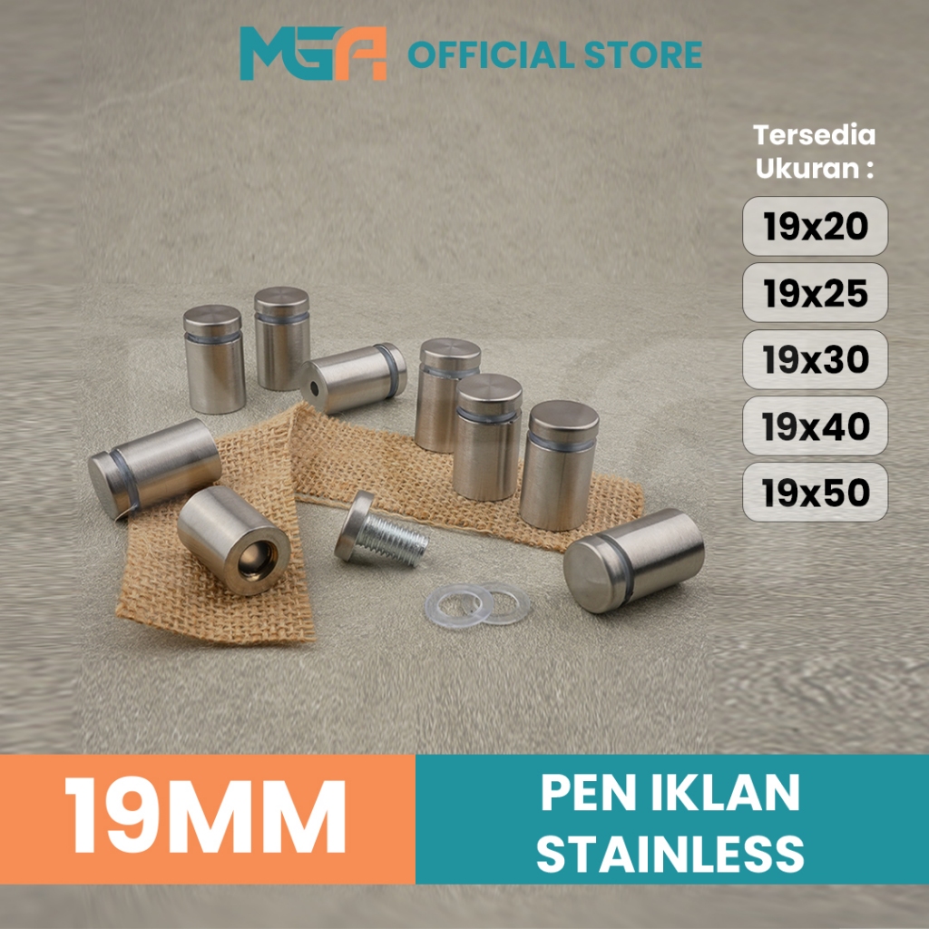 Jual PEN IKLAN STAINLESS 19MM / BAUT AKRILIK / BAUT KACA / SIGN BOARD ...