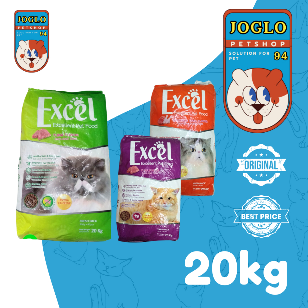 Jual EXCEL CAT FOOD TUNA 20KG all variant makanan kucing excel | Shopee ...