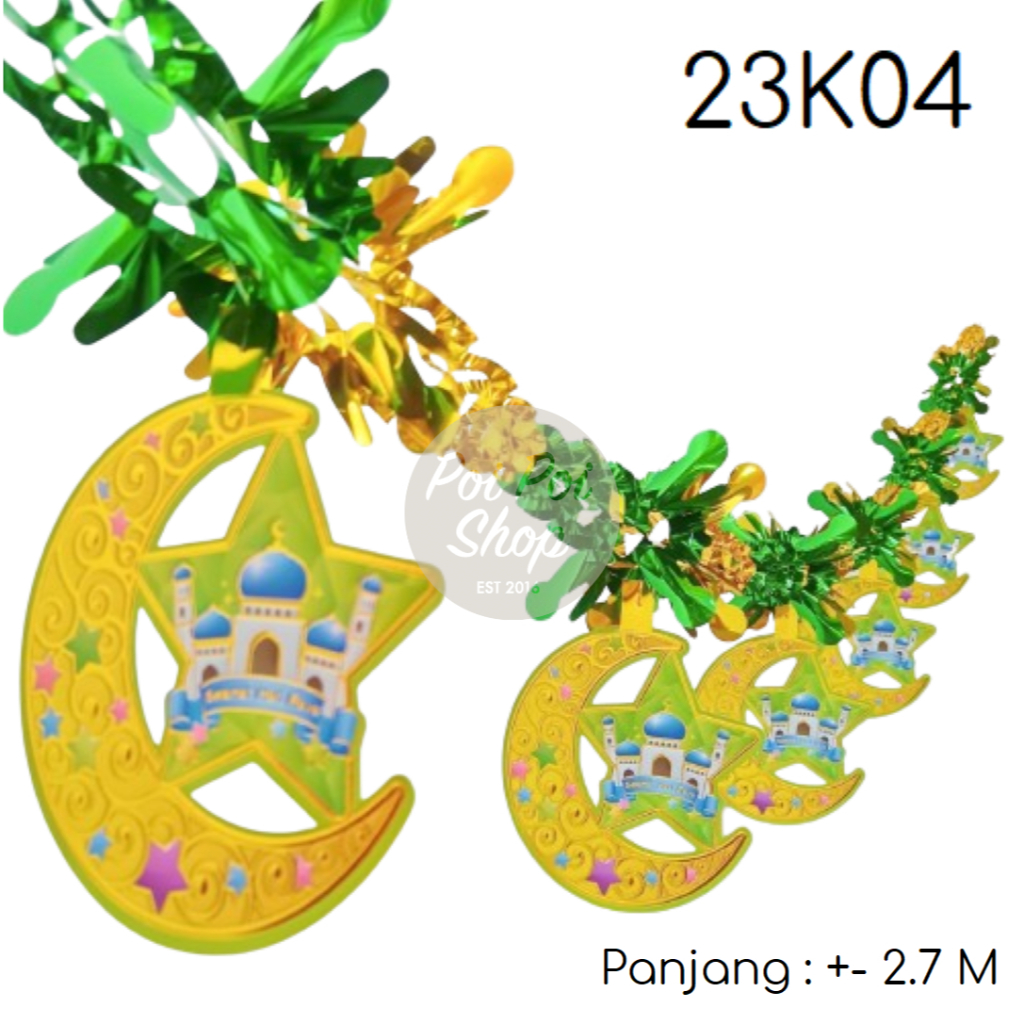 Jual Garland Tarik Idul Fitri Slinger Ramadan Lebaran Premium Backdrop Slinger Tinsel Garland ...