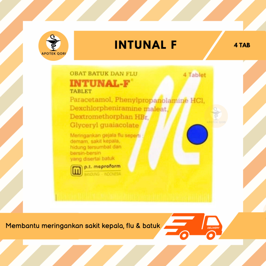 Jual INTUNAL F STRIP @ 4 TABLET/DEMAM/FLU BATUK | Shopee Indonesia