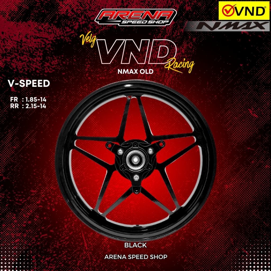 Jual VND Velg Racing V Speed V1 185x14 & 215x14 - NMax Old HITAM Velg ...