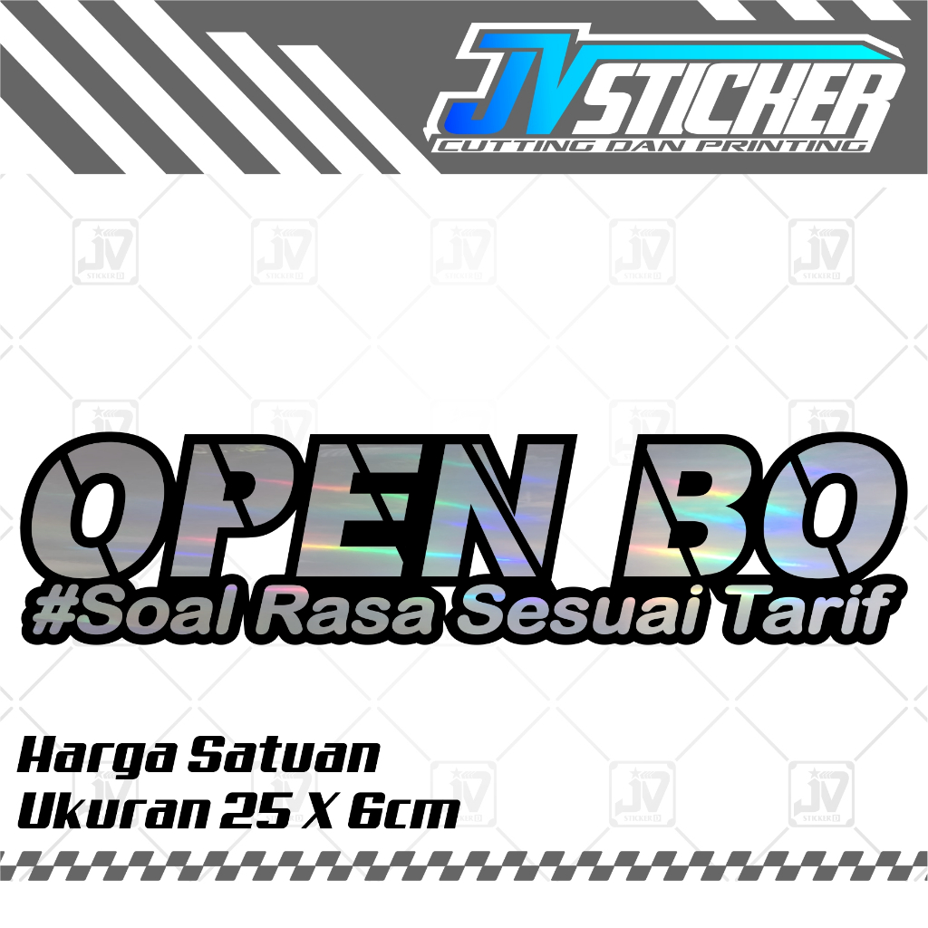 Jual sticker open BO #soalrasasesuaitarif cutting sticker tumpuk 2 ...