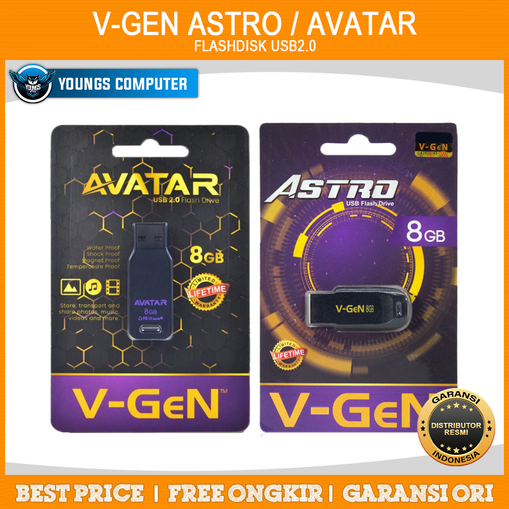 Jual FLASHDISK V-GEN 8GB, 16GB, 32GB, 64GB - V-GEN USB2.0 ASTRO/AVATAR ...