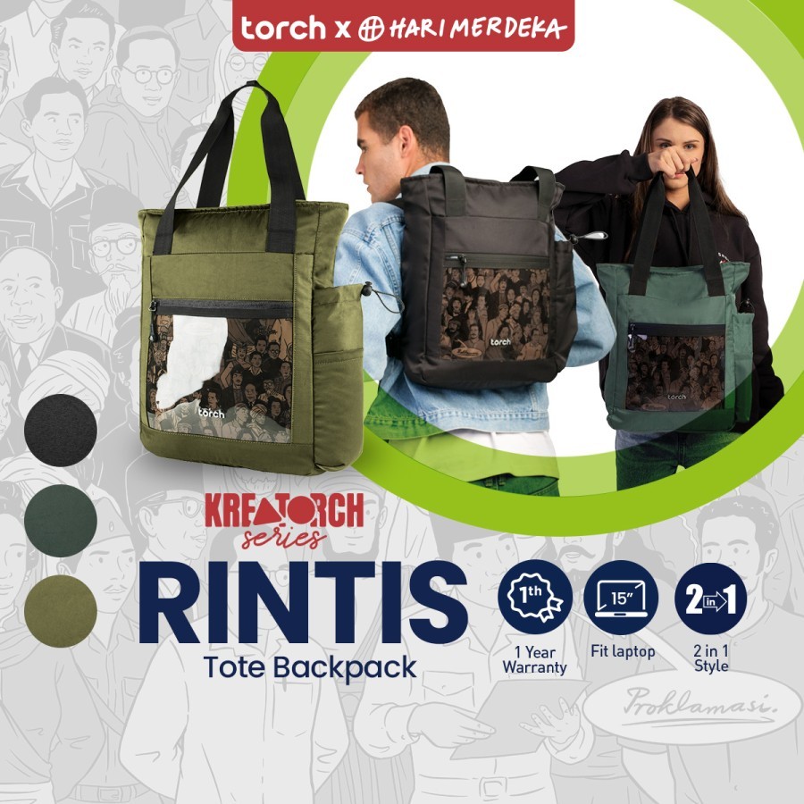 Jual TORCH Rintis Tote Bag Backpack Kuliah Artwork Spesial Hari Merdeka ...